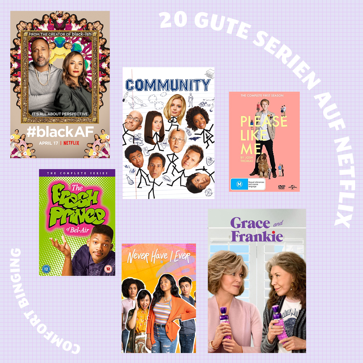 Comfort Binging: 20 wirklich gute Serien auf Netflix, die gute Laune ...